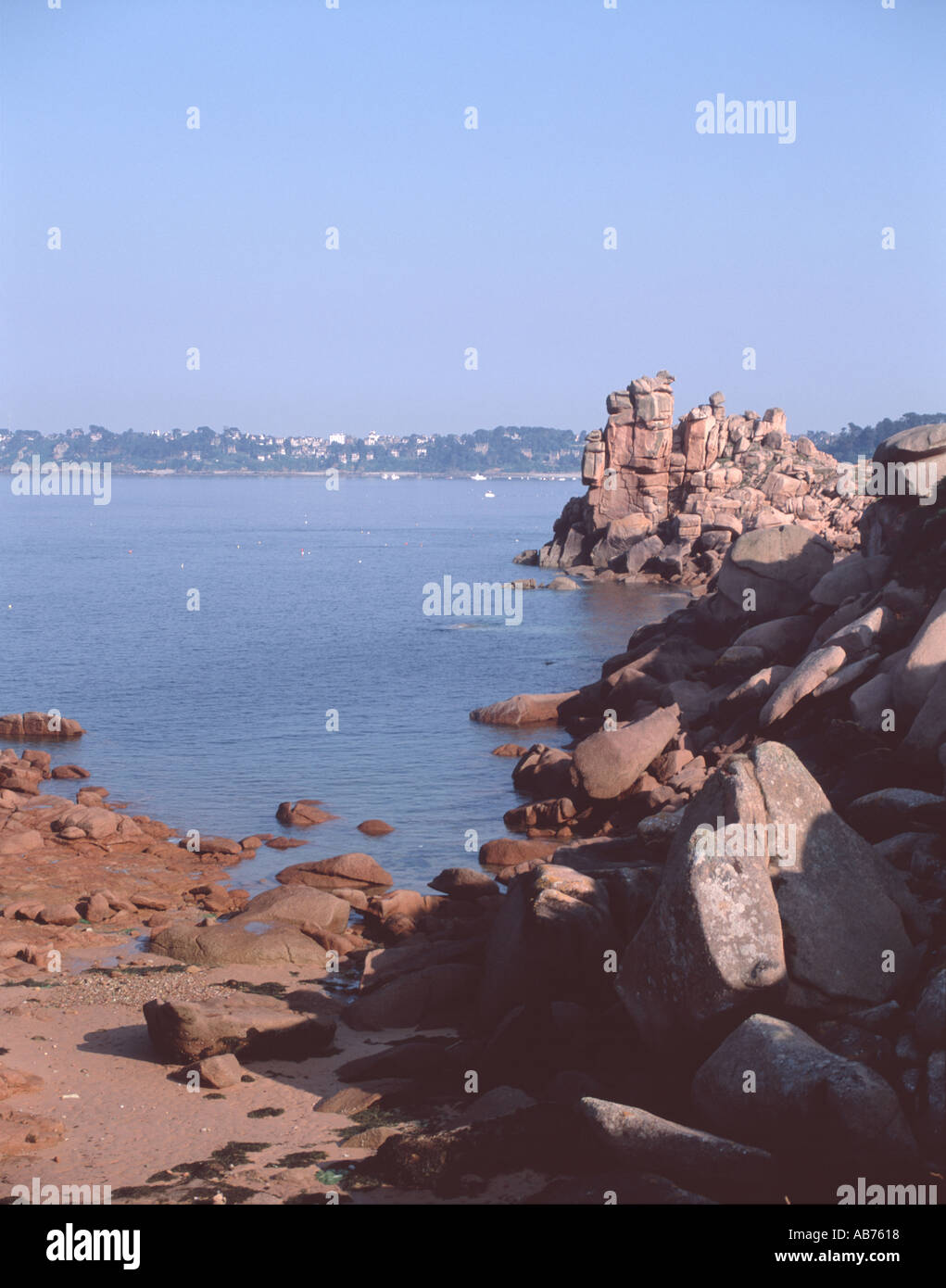 The Pink Granite Coast in Northern Brittany Stock Photo - Alamy