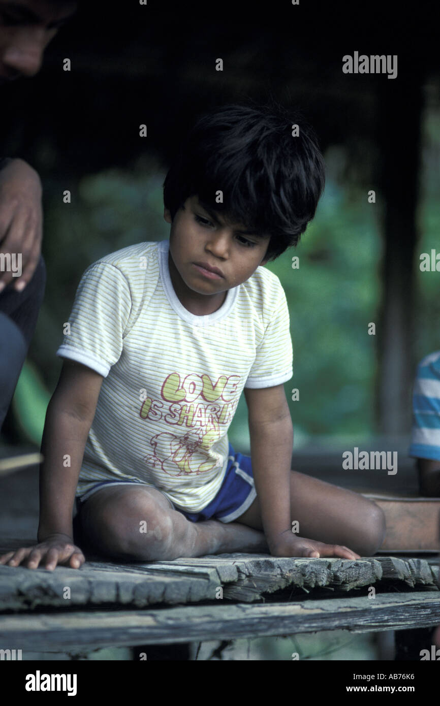 People in South America Young Boy in Ecuador Amazon Basin Stock Photo ...