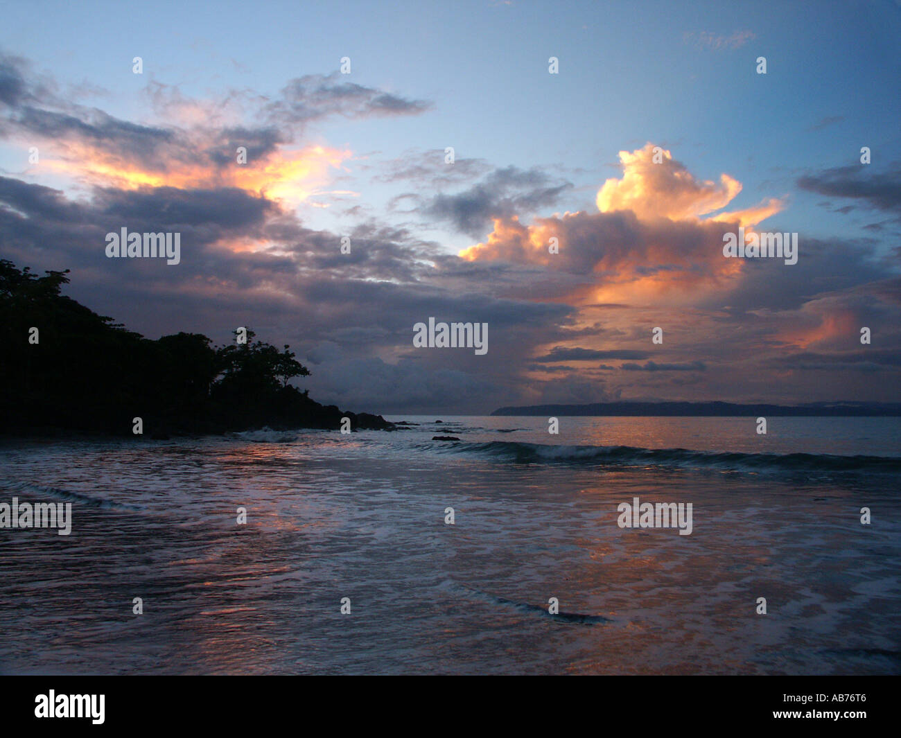 Evening in Punta Banco in southern Costa Rica, Puntarenas Province ...