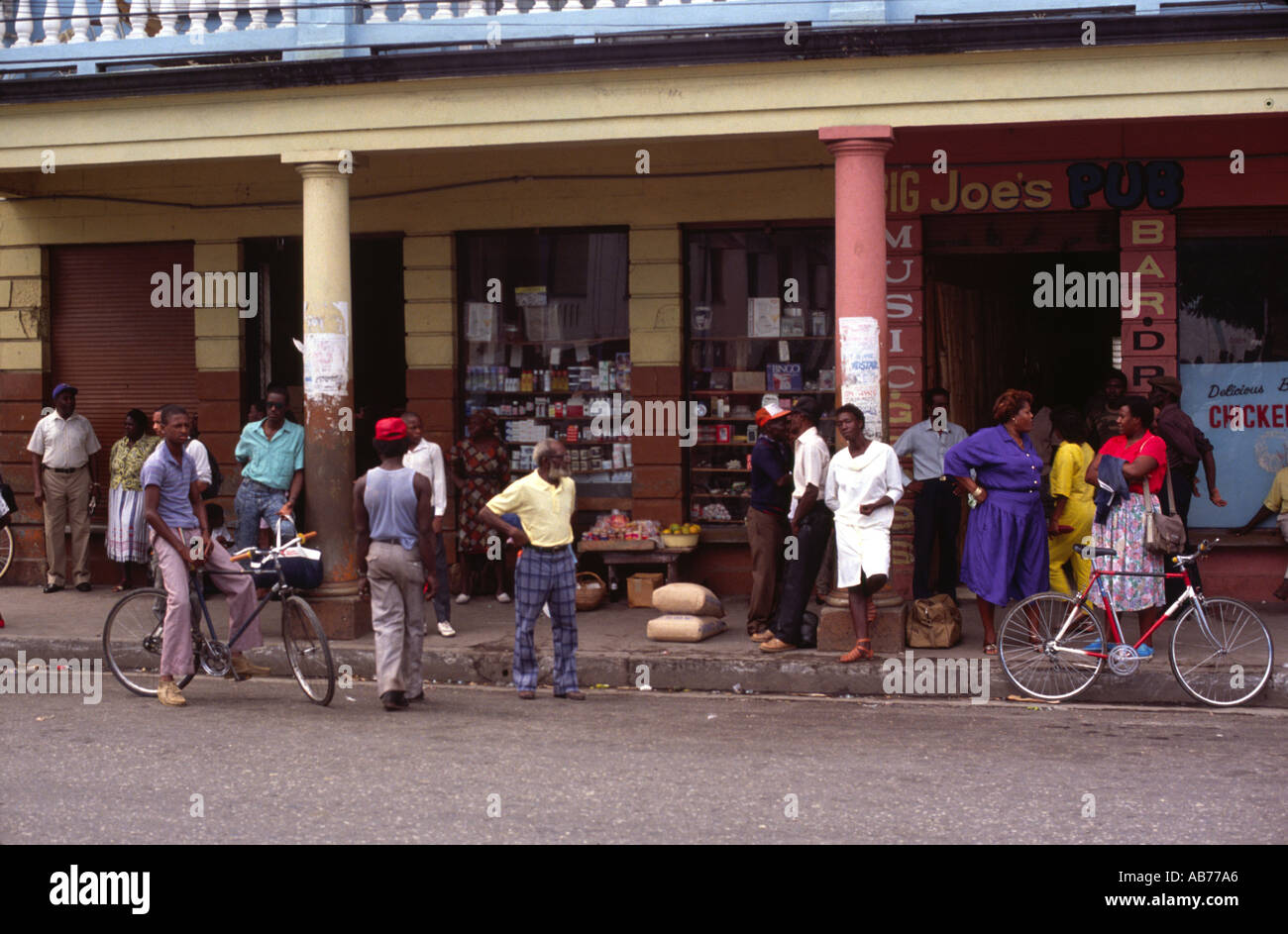 Street scene Annotto Bay St Mary parish Jamaica Stock Photo - Alamy