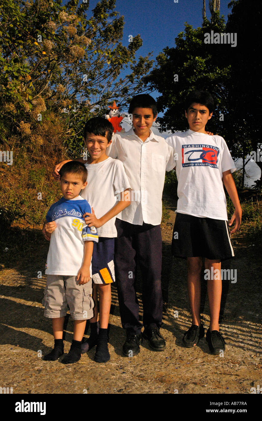 Typical Costa Rican children, Costa Rica, Central America Stock Photo ...