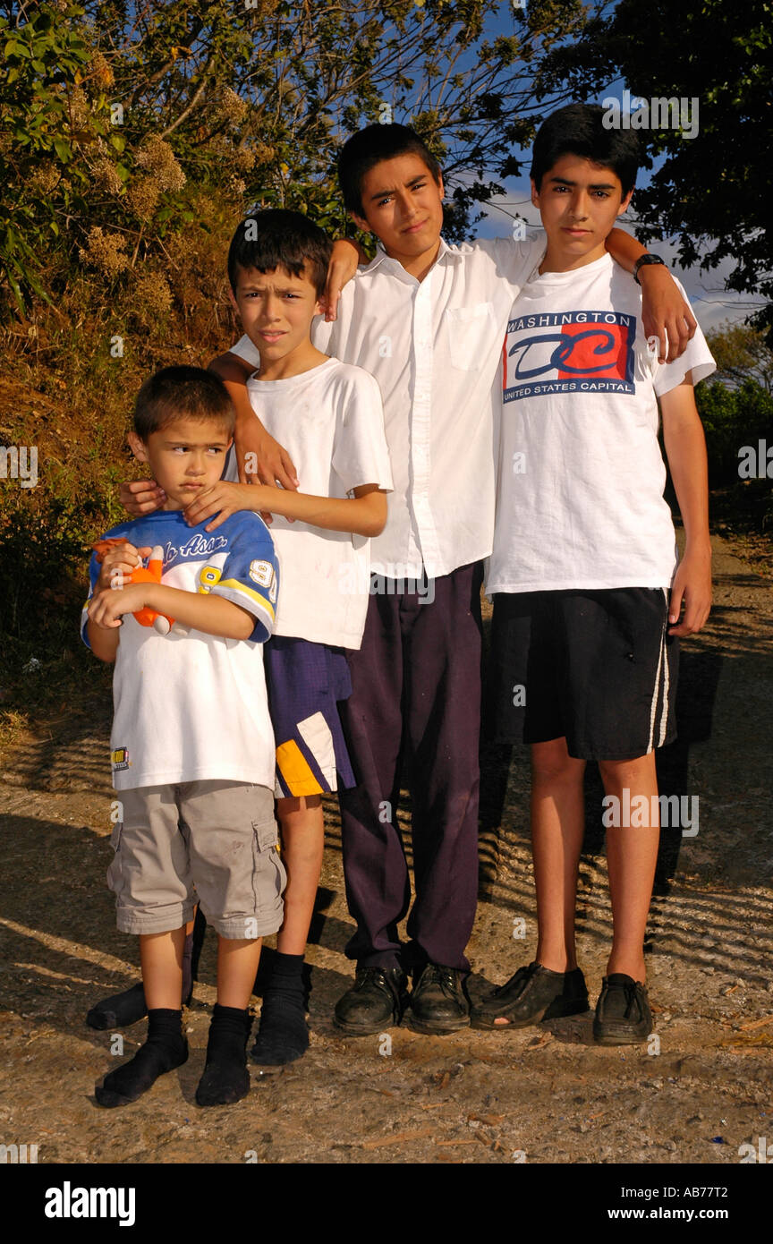Typical Costa Rican family members, Costa Rica, Central America Stock ...
