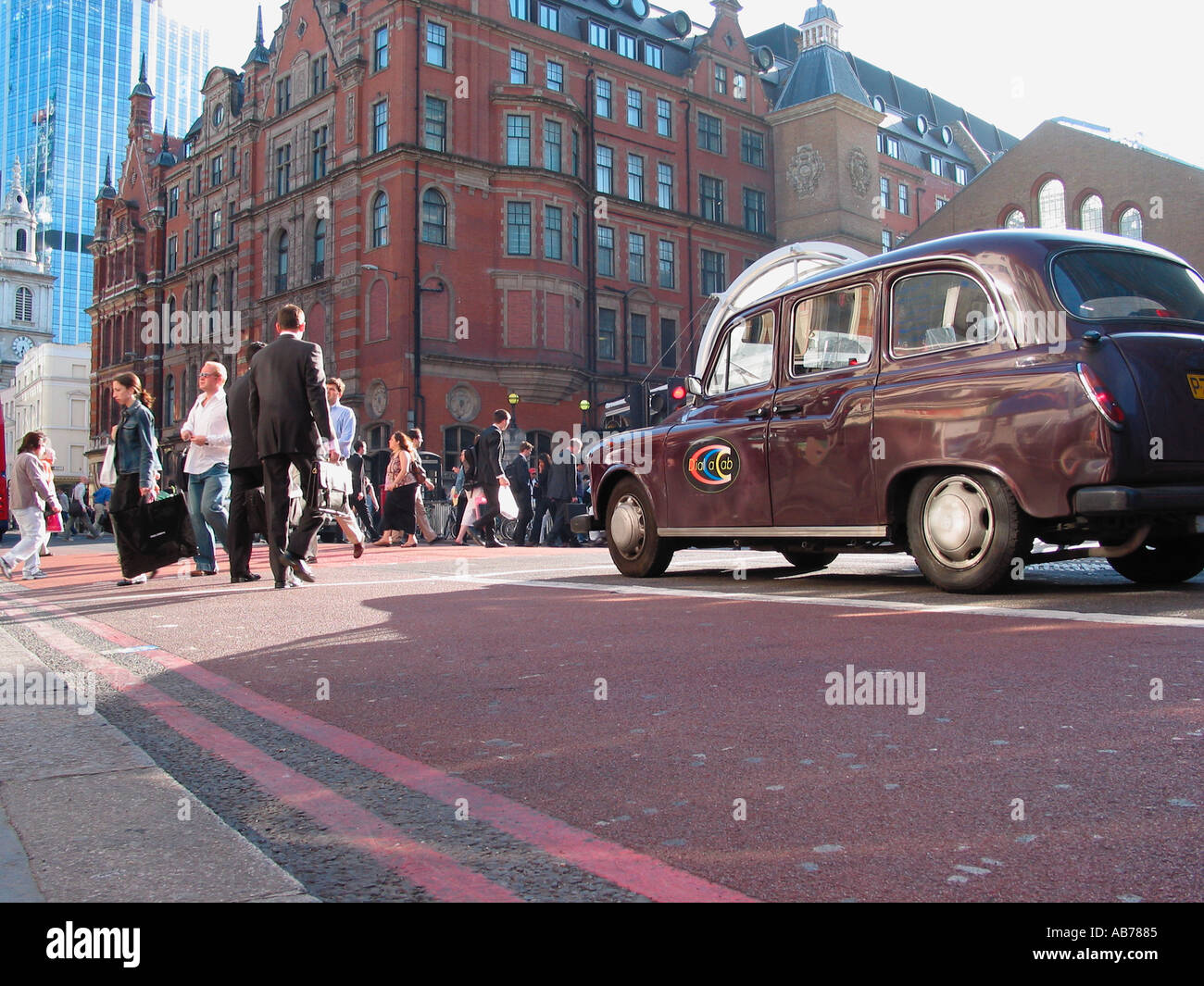 Red Route and London Traffic Stock Photo - Alamy