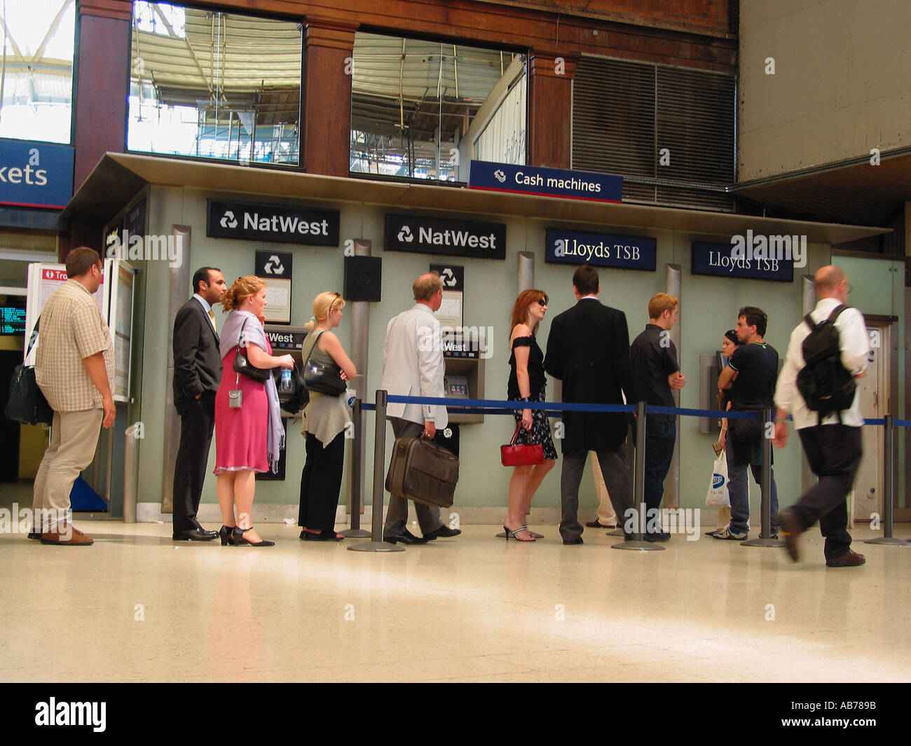 Inside bank machine queue hi-res stock photography and images - Alamy