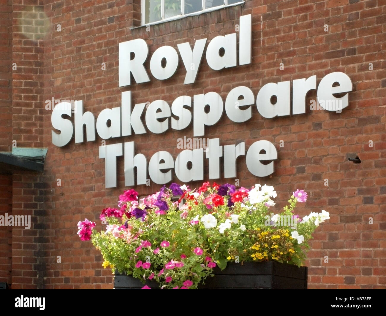 Stratford upon Avon Royal Shakespeare Theatre built 1932 sign Stock ...