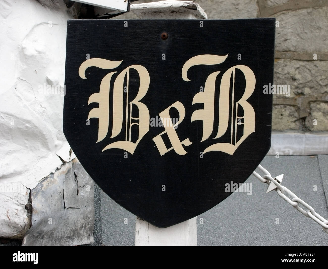 Shanklin Isle of Wight B&B sign Stock Photo - Alamy