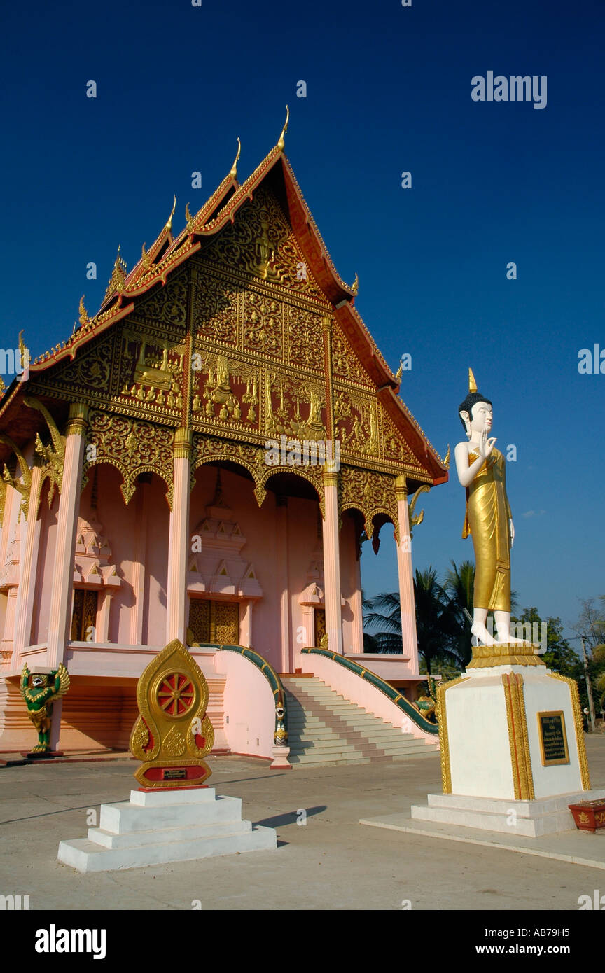 Front of Phat That Luang Vientiane, capital of Laos, Indochina ...