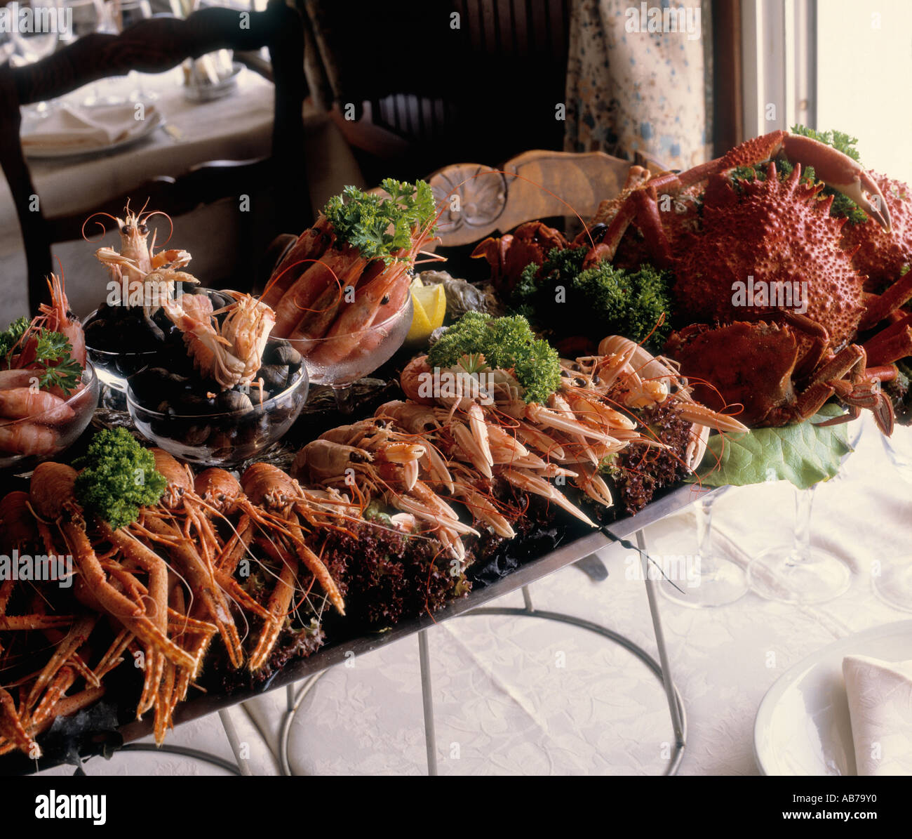 French seafood platter Stock Photo - Alamy