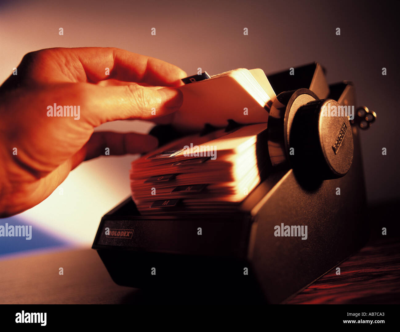 Rotary card file Stock Photo - Alamy