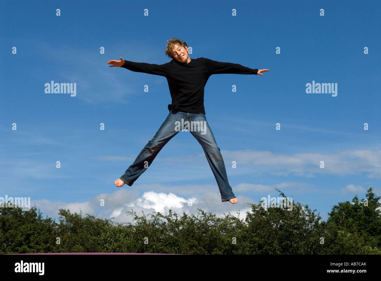 Jumping bounce exercise family hi-res stock photography and images - Alamy
