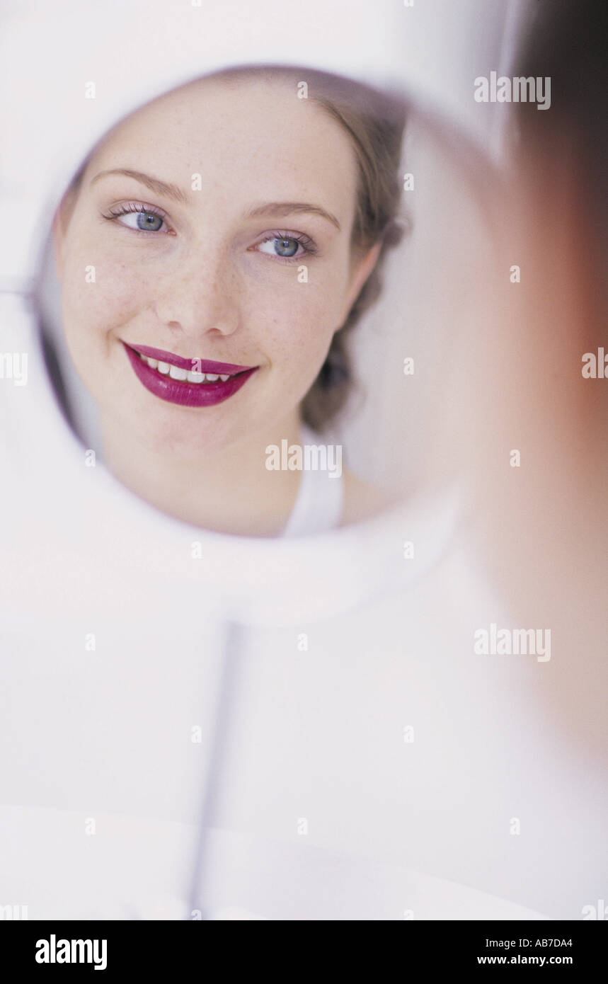 Woman with mirror hi-res stock photography and images - Alamy