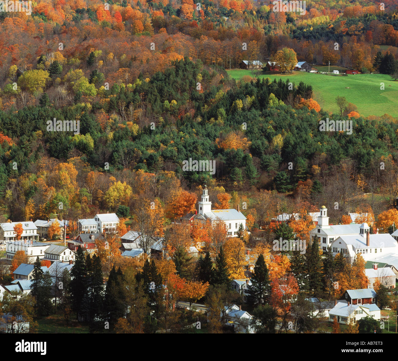 New England village of Chelsea in Vermont in autumn Stock Photo - Alamy