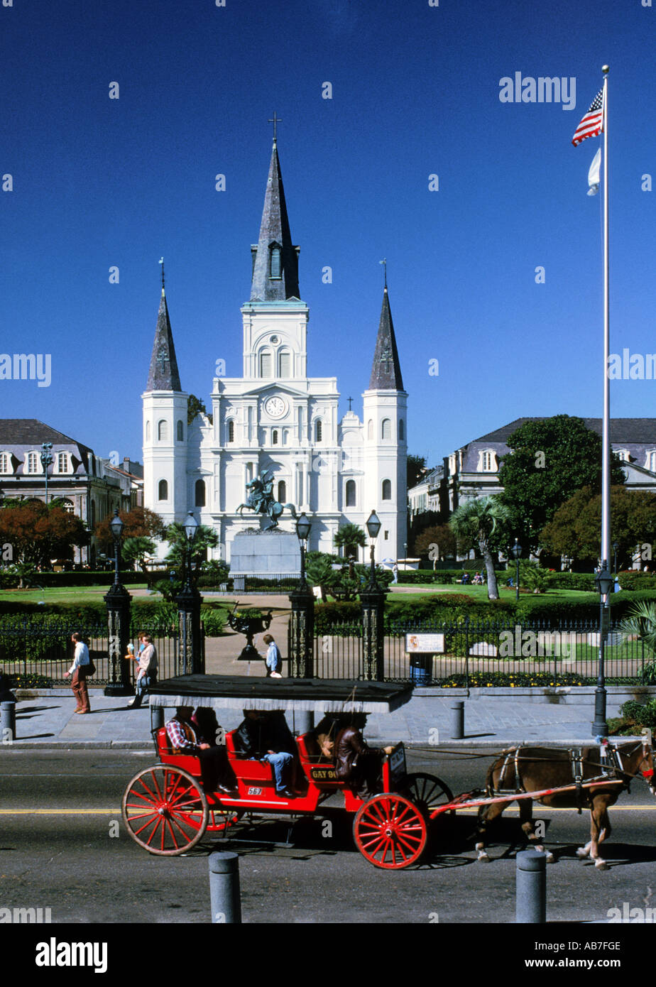 St Louis Cathedral on Jackson Square in the French Quarter of New ...