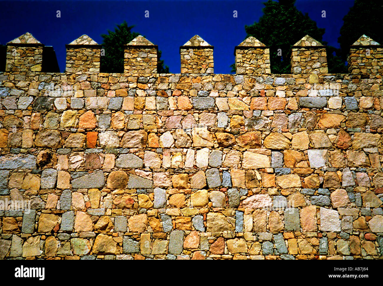 Medieval Fortress Wall of Avila, Spain Stock Photo - Alamy