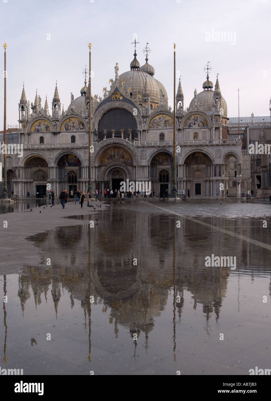Basilica di San Marco and reflection Venice Italy Stock Photo - Alamy