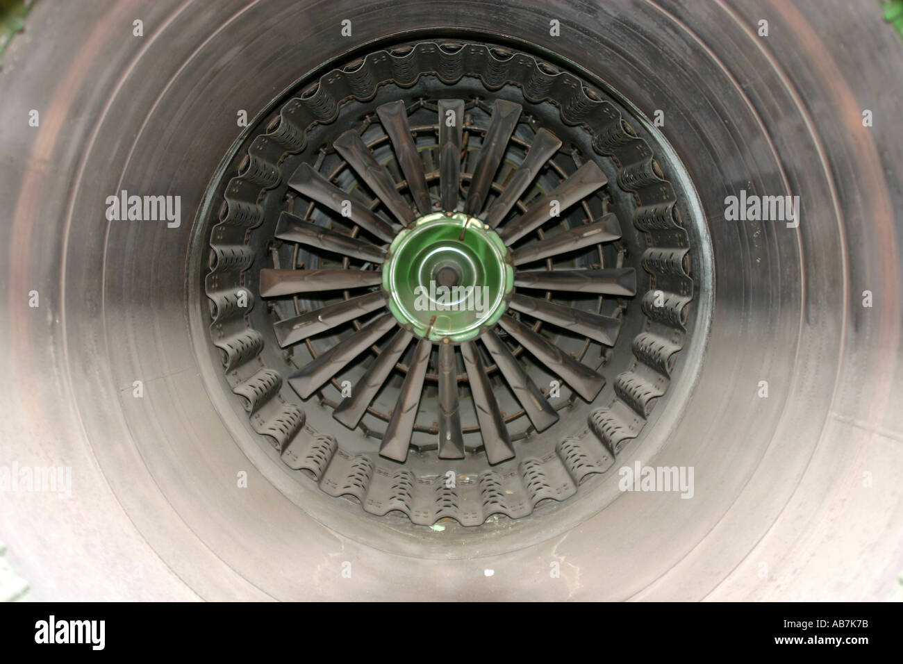 This is the rear end of a fighter jet turbine engine Stock Photo - Alamy