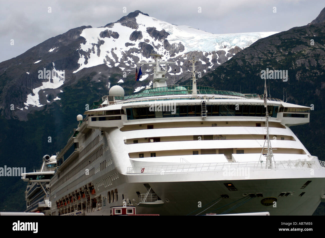 cruise ship in port Alaska Stock Photo - Alamy