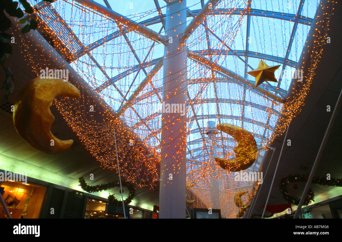 Calais France Cite Europe Christmas Lights In Shopping Mall Stock Photo ...