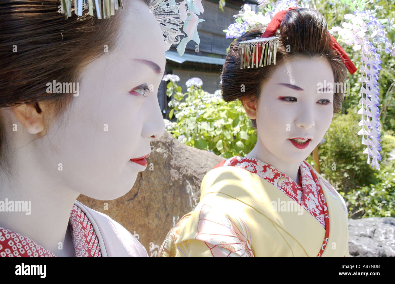 Geisha profile hi-res stock photography and images - Alamy