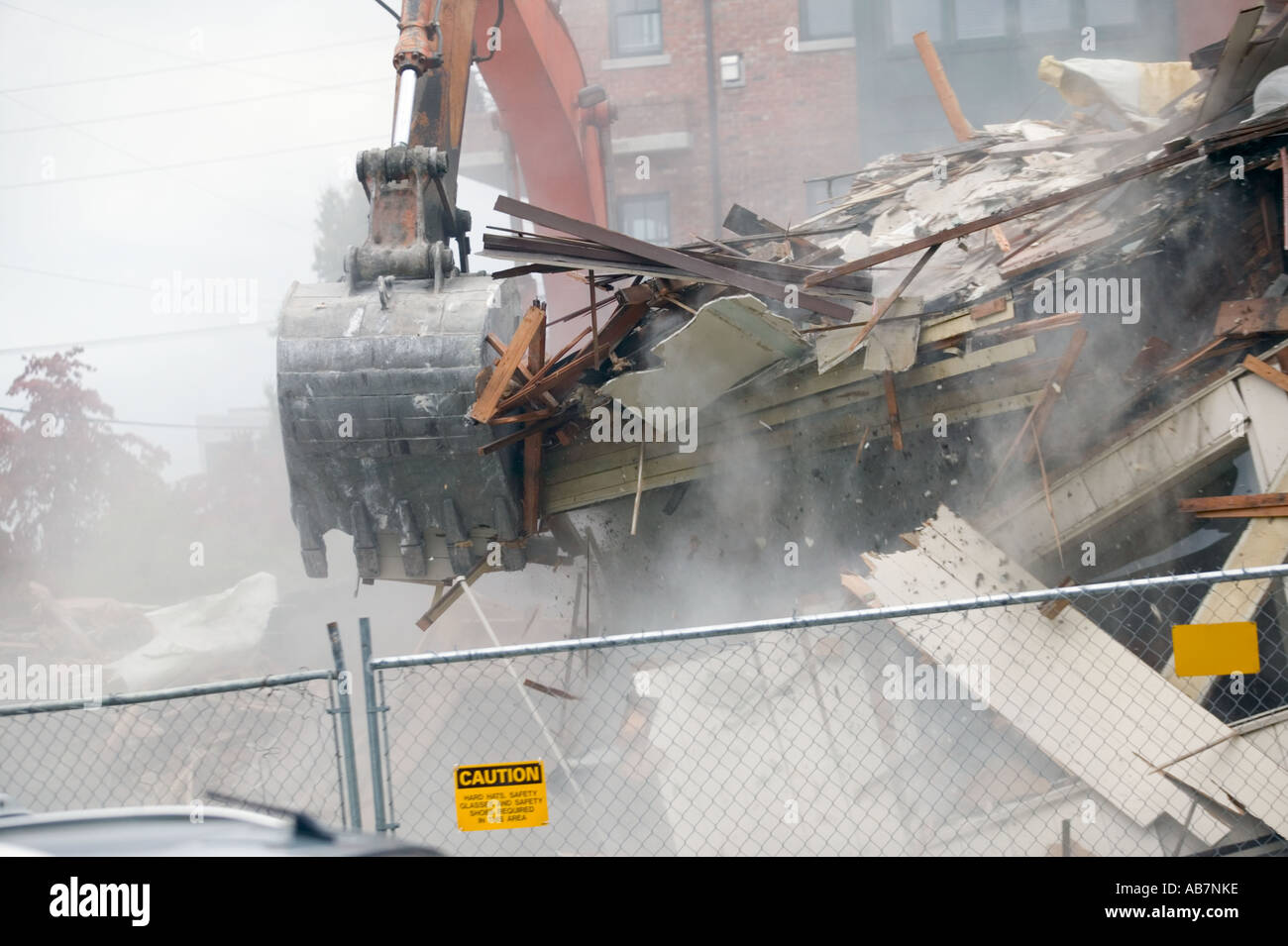 Demolishing a house Stock Photo - Alamy
