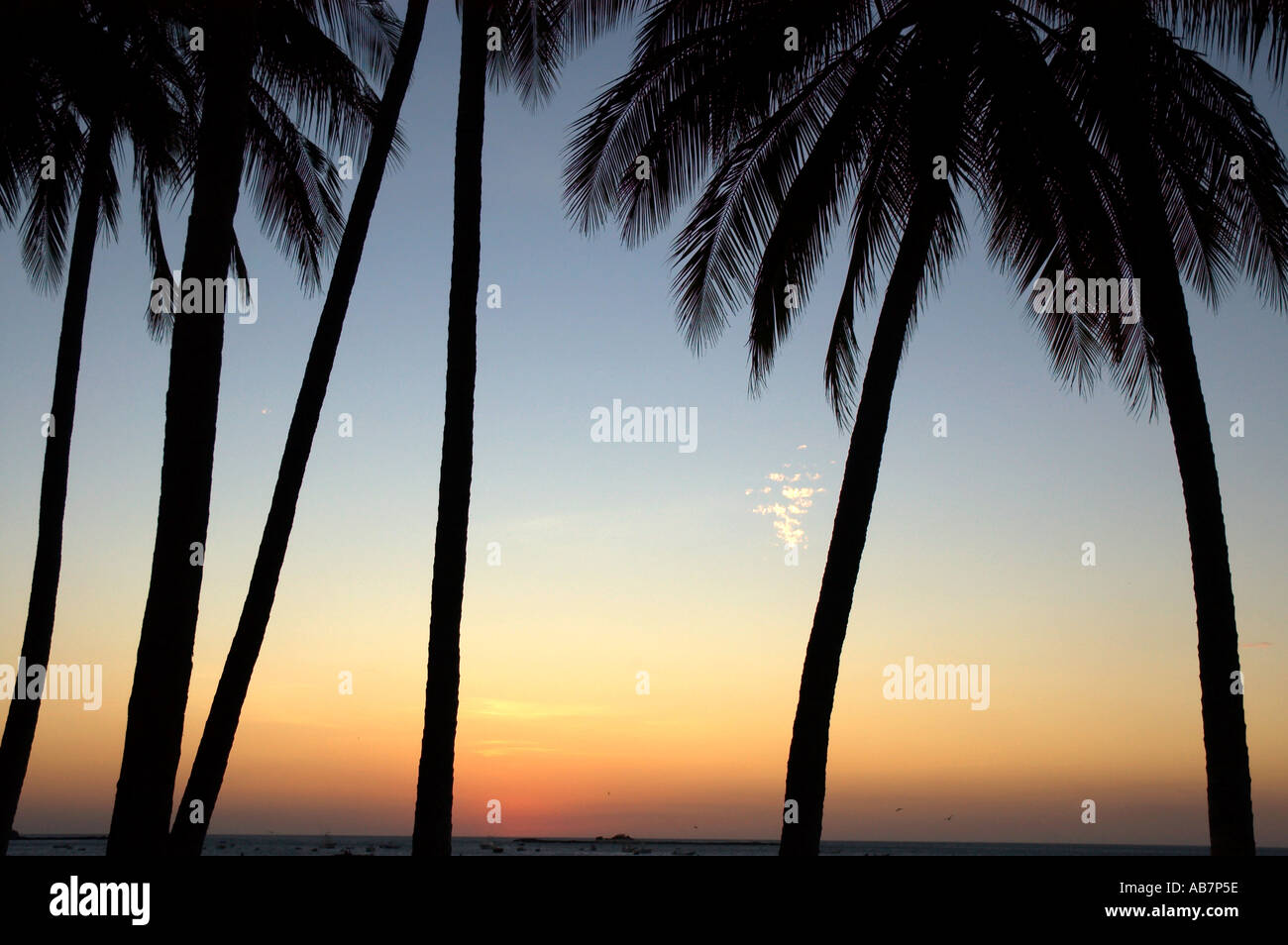 beach sunset Costa Rica Stock Photo - Alamy
