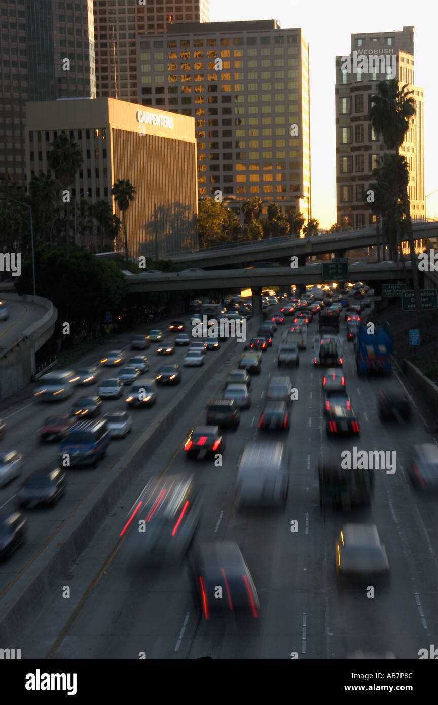 traffic downtown Los Angeles California Stock Photo - Alamy