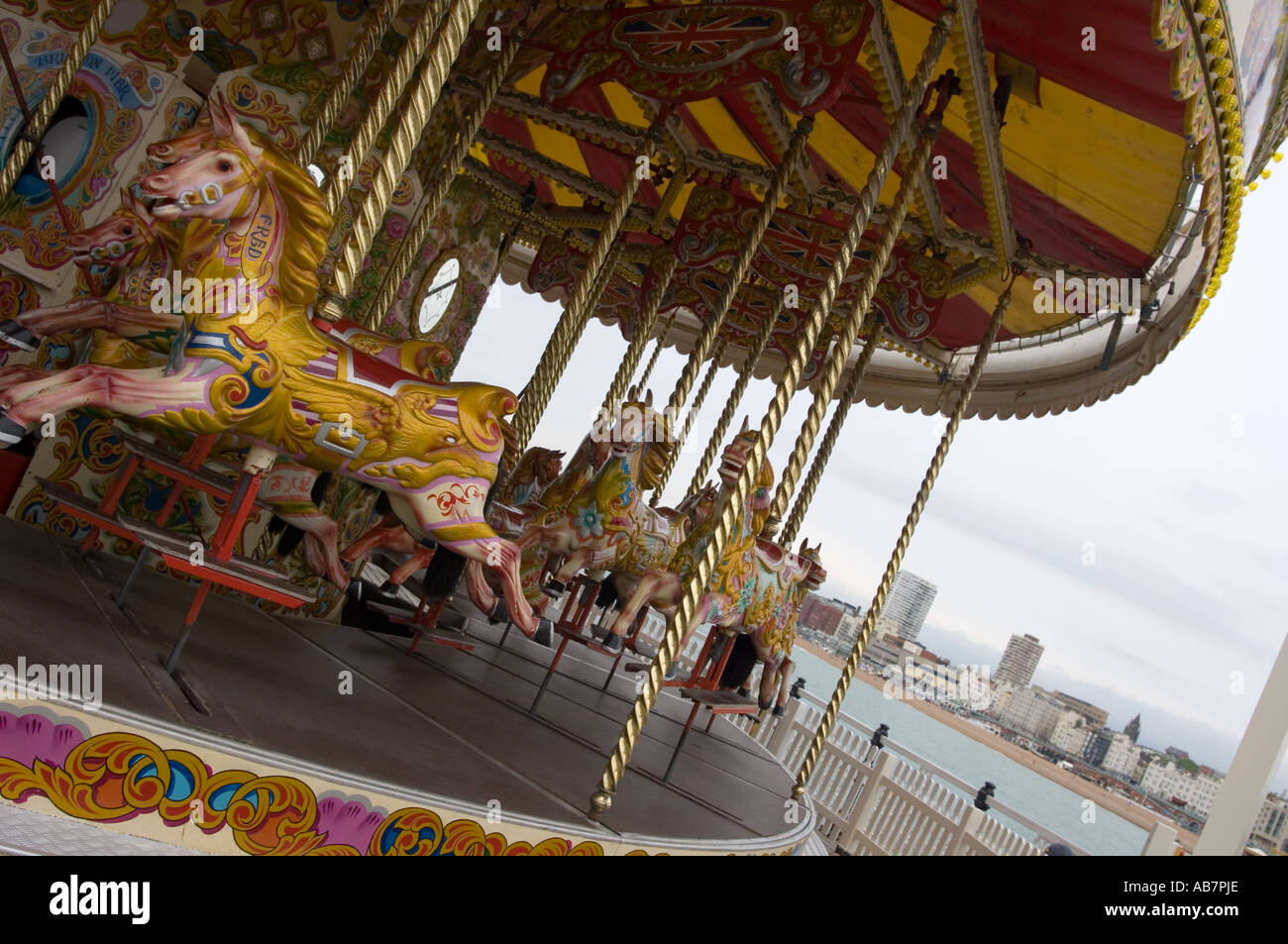 Fairground rides, brighton seaside UK Stock Photo - Alamy