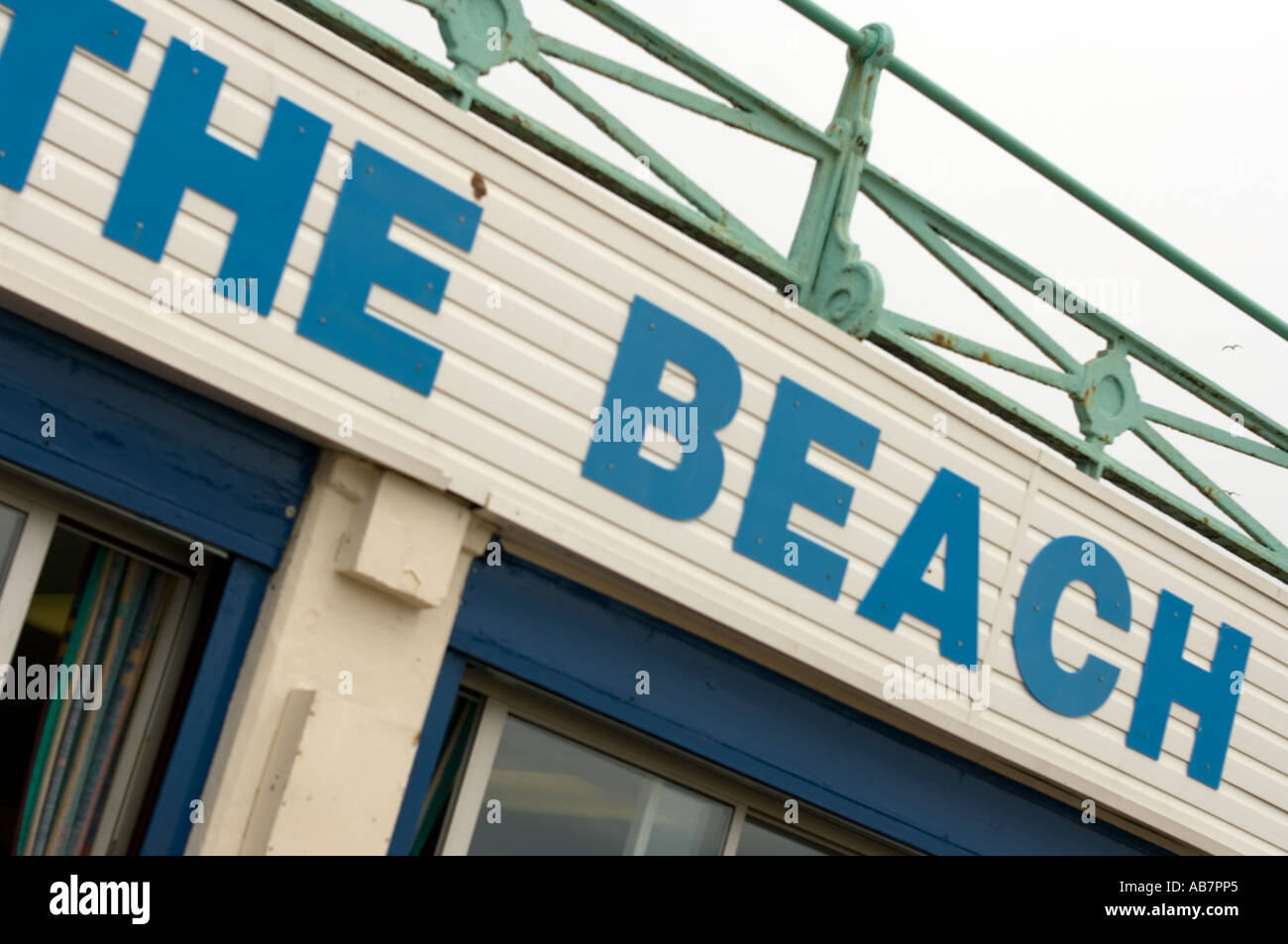 Sign for The Beach Stock Photo - Alamy
