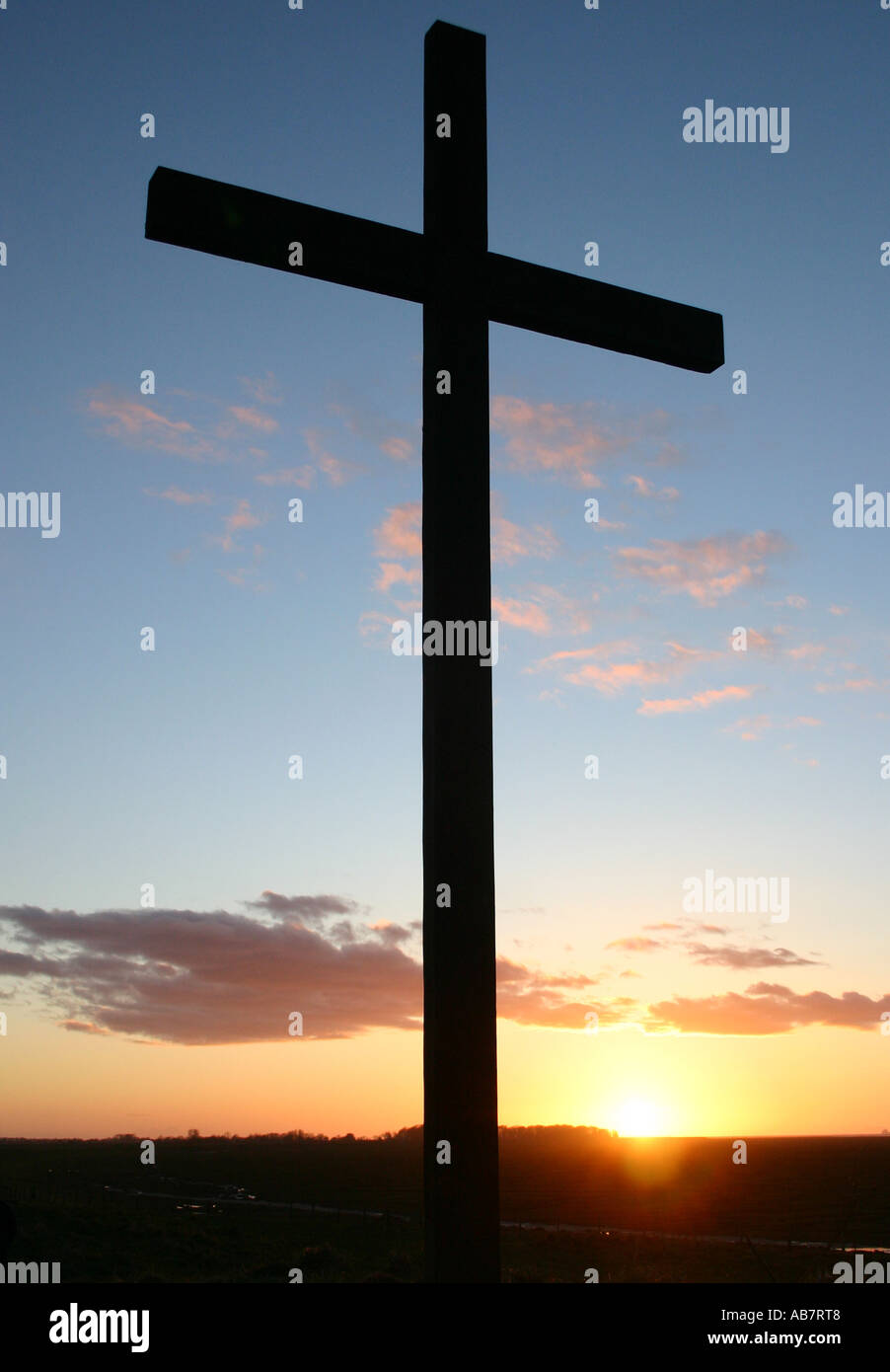 Easter Cross at sunset Stock Photo - Alamy