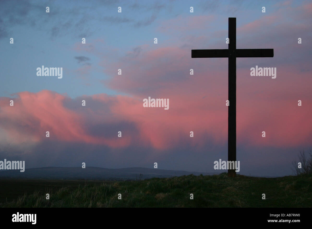 Easter Cross at sunset Stock Photo - Alamy