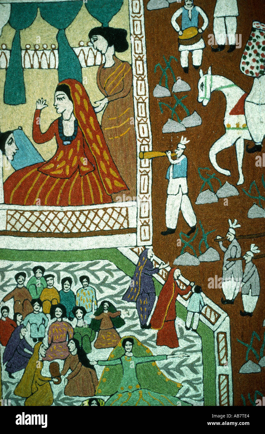 Pakistan Crafts Gabba woollen mat from Pakistan wedding preparations ...