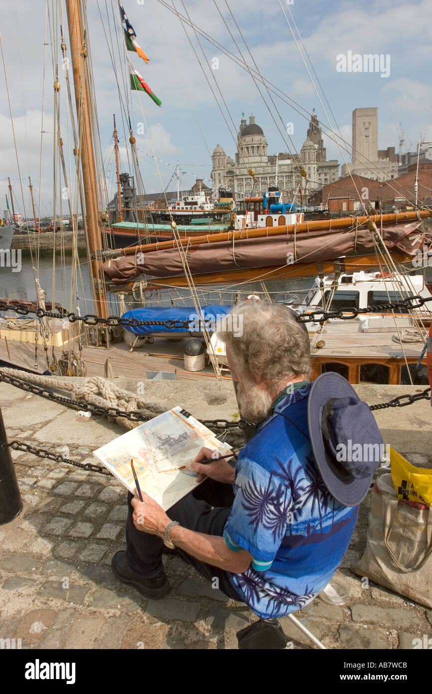 Merseyside Liverpool Mersey River Festival official artist Capt David ...