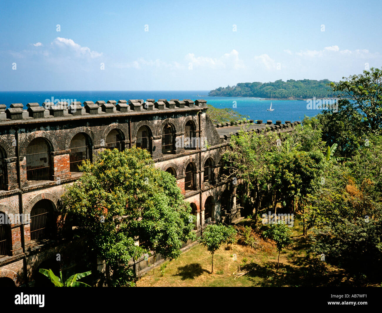 India South Andaman Island Port Blair the sea from the Cellular Jail ...