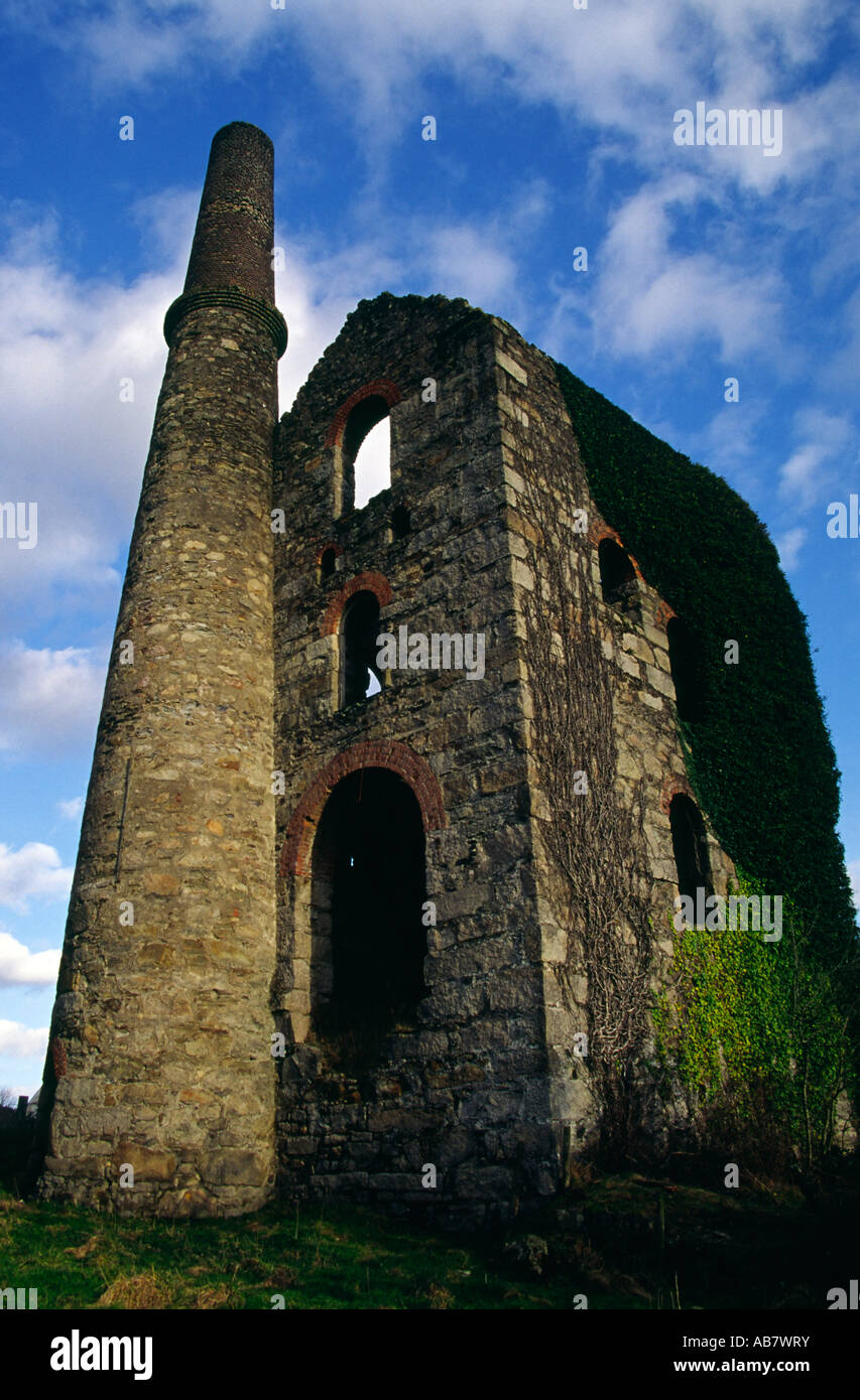 Old Cornish tin mine engine house Stock Photo - Alamy