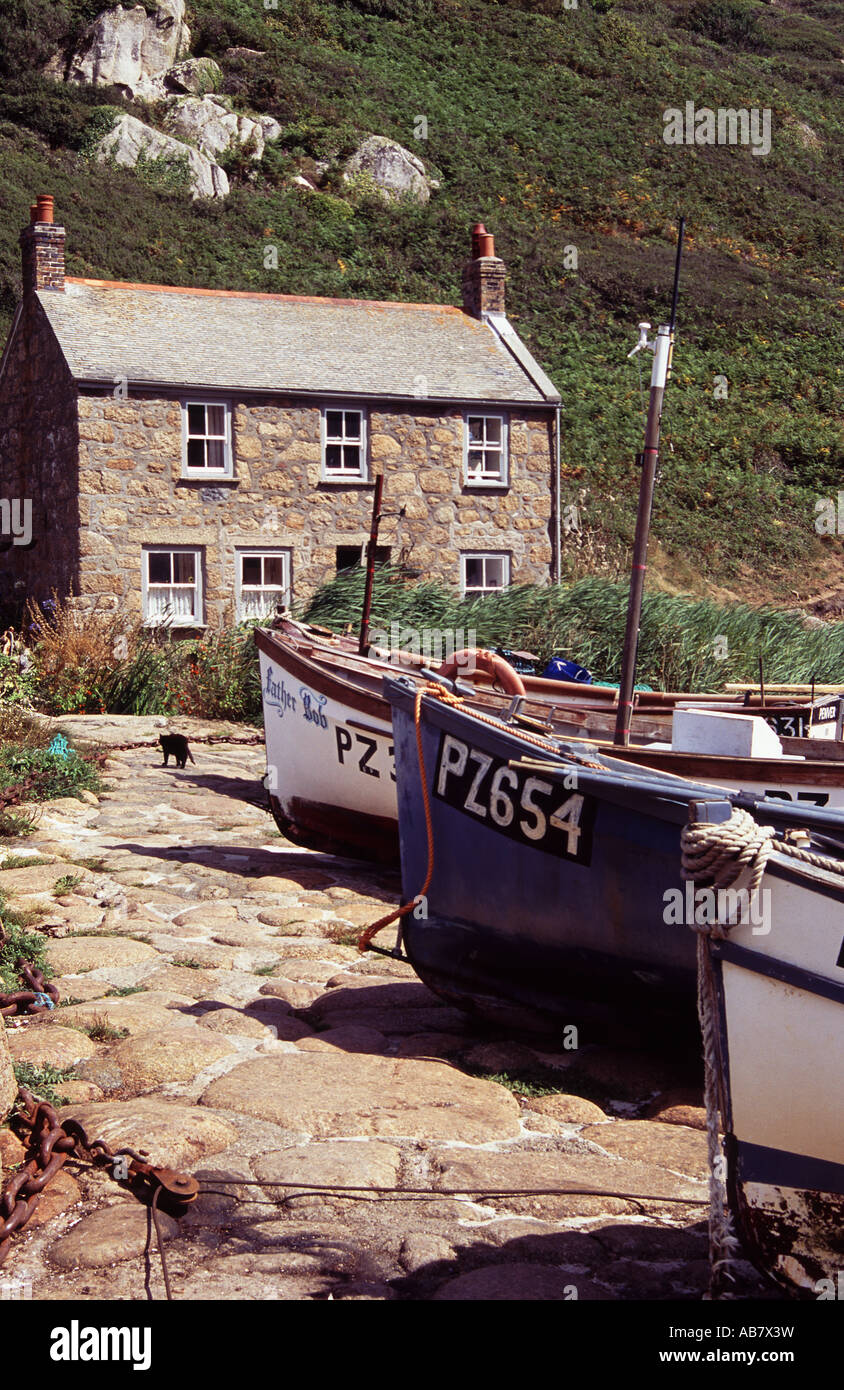 Fishing boats, Penberth, Cornwall Stock Photo - Alamy