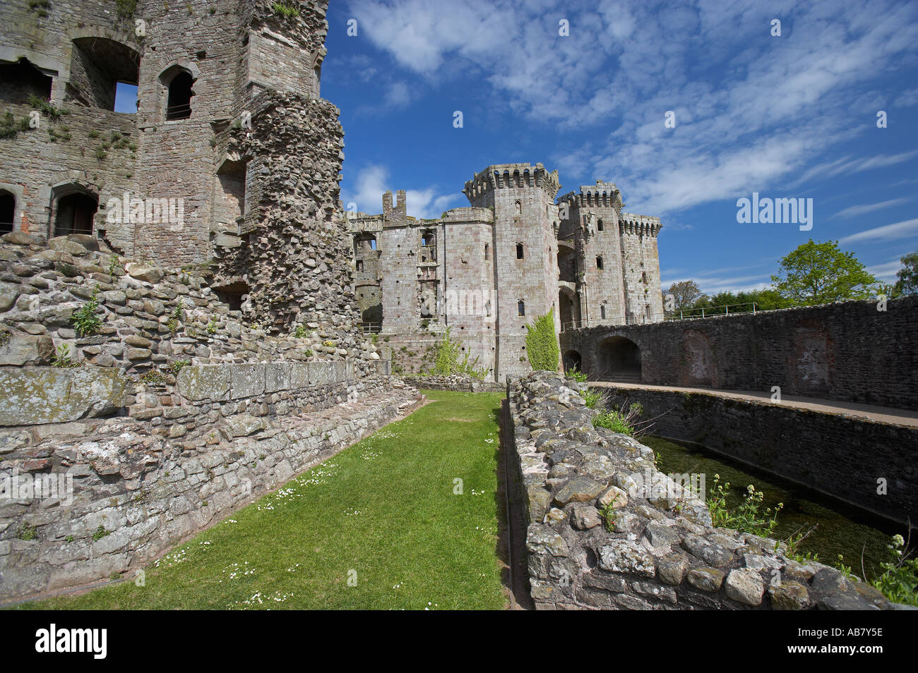 Raglan Castle Monmouthshire South East Wales Stock Photo - Alamy