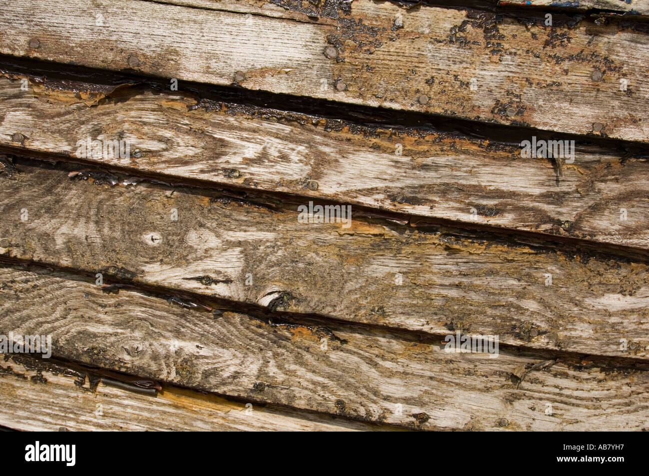 close up of a wooden clinker built boat Stock Photo - Alamy