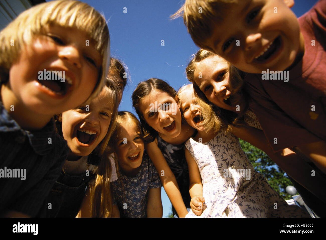 Group of kids Stock Photo - Alamy