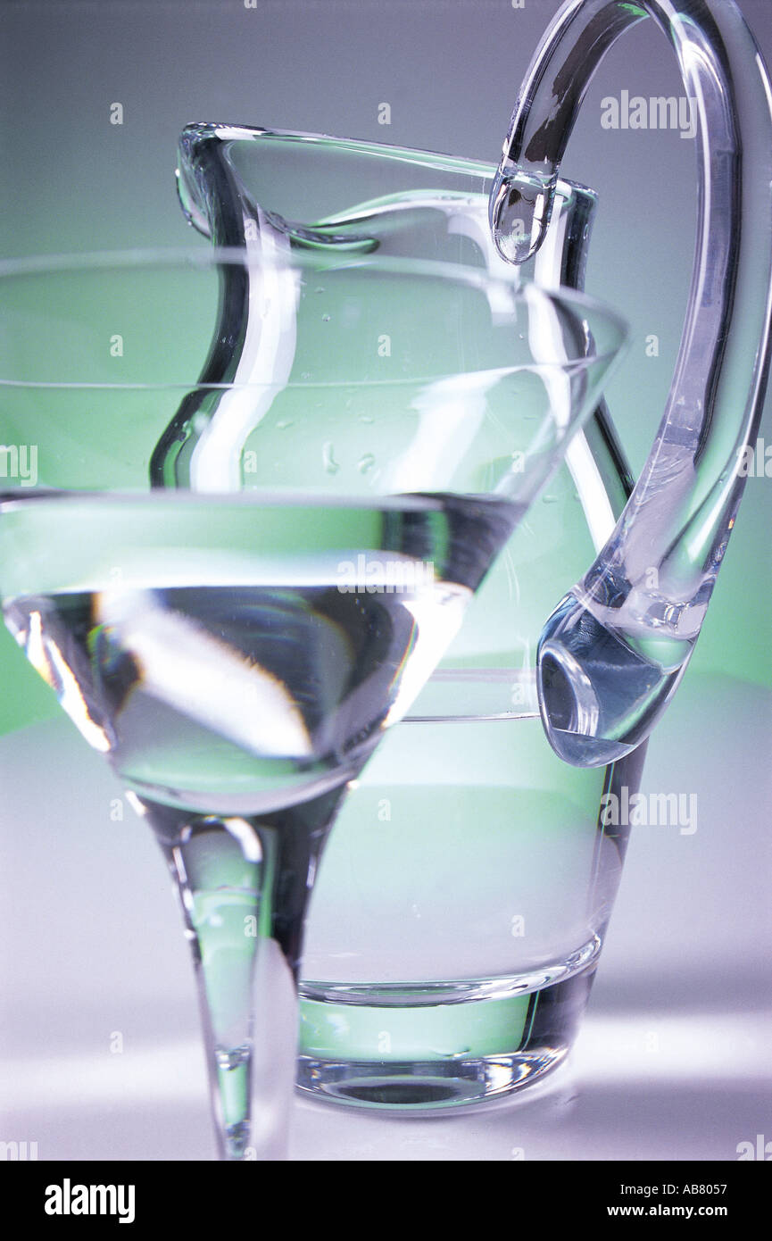 Glass and jug Stock Photo - Alamy