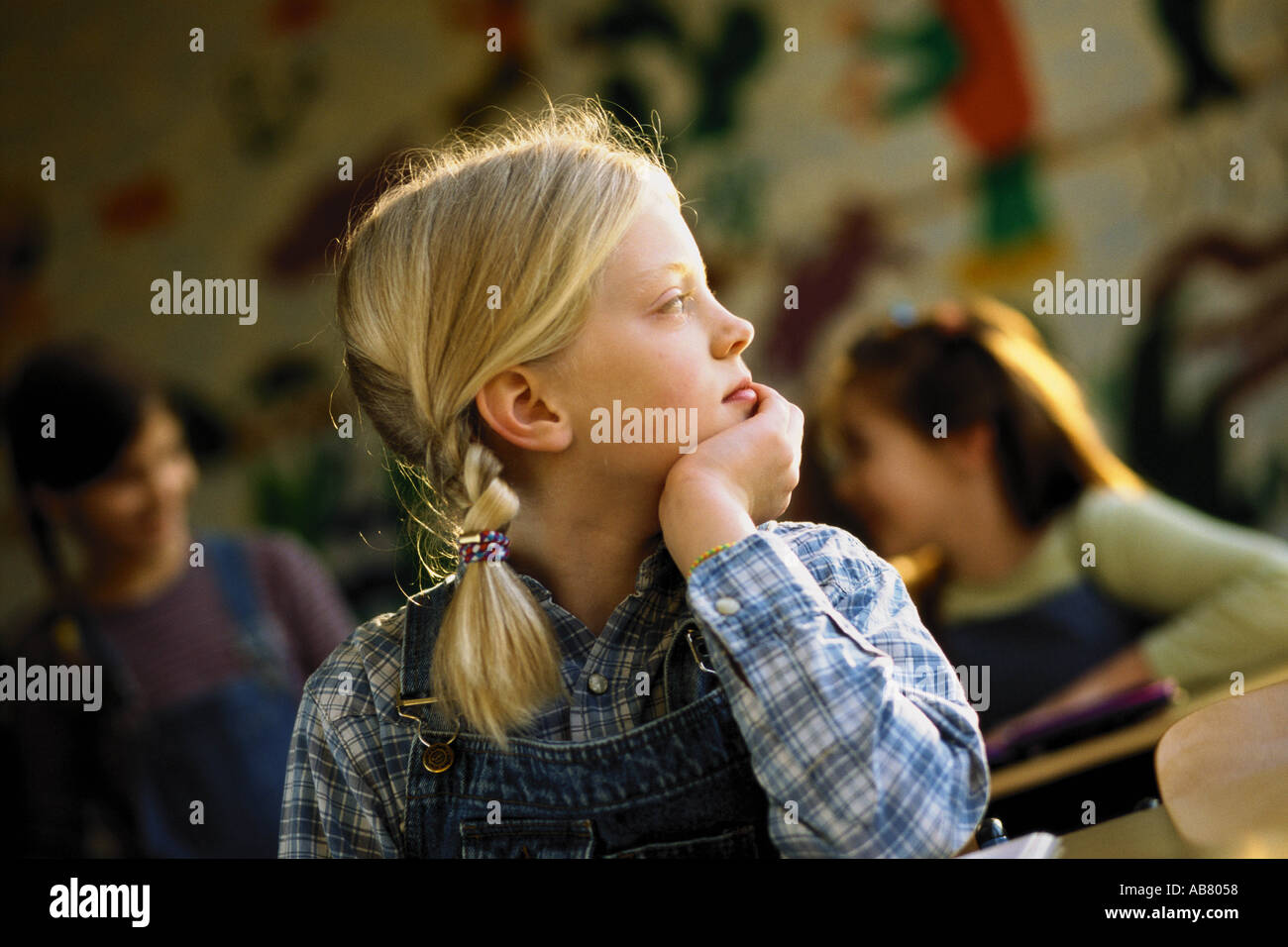 Girl in class Stock Photo - Alamy