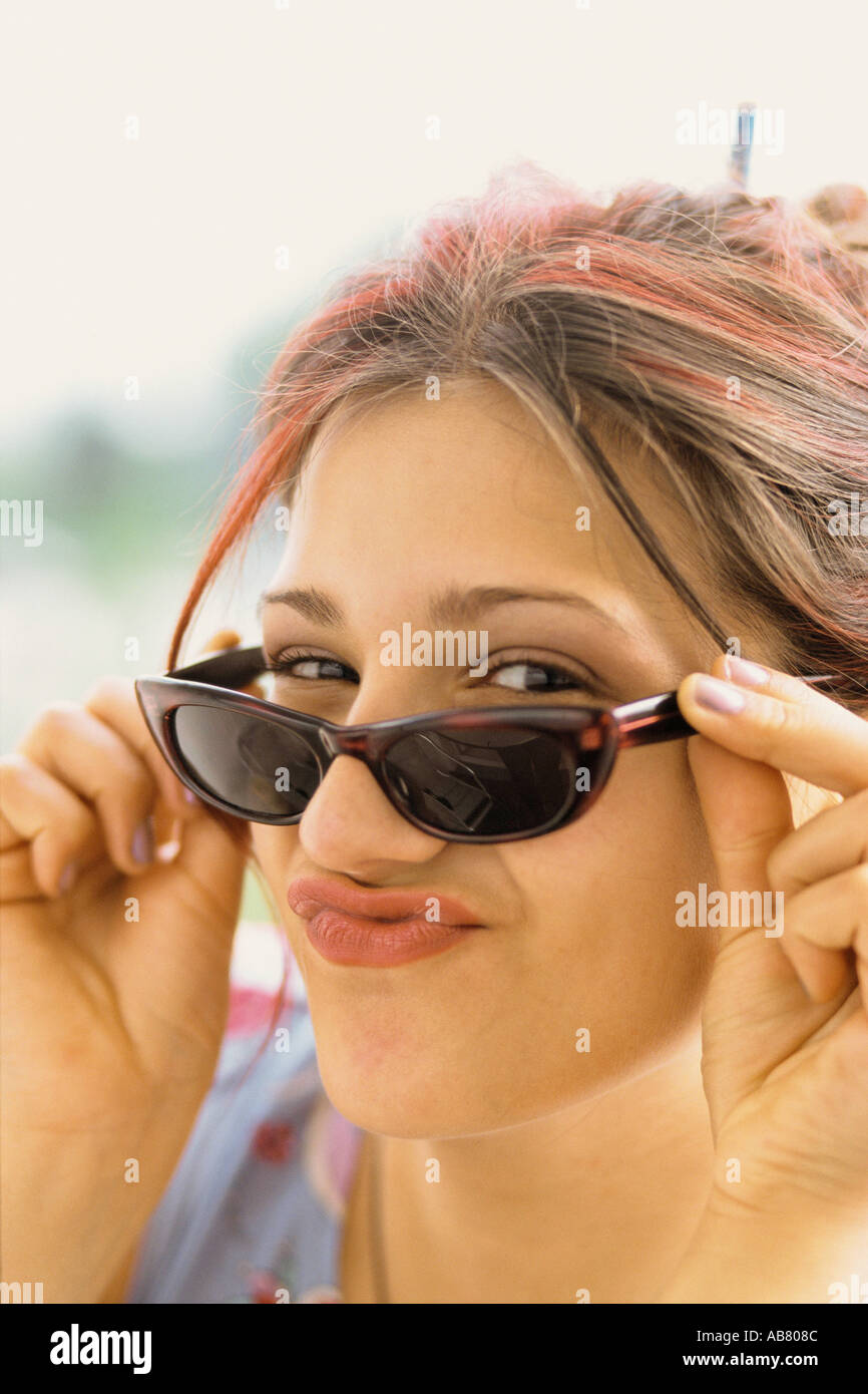 Girl with sunglasses Stock Photo - Alamy