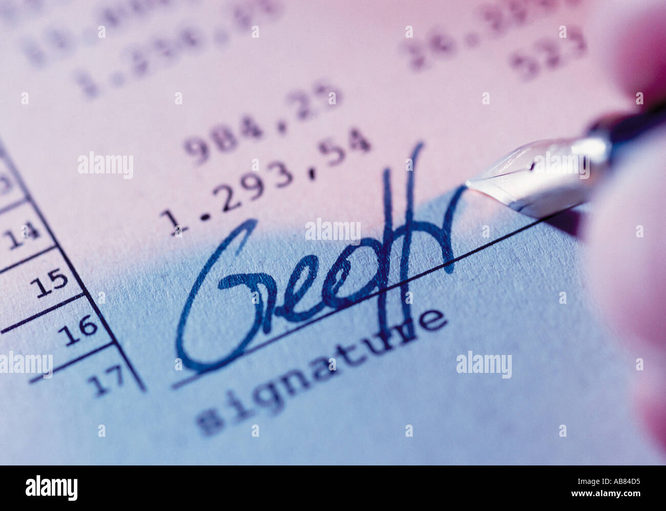 Cheque book signature hi-res stock photography and images - Alamy