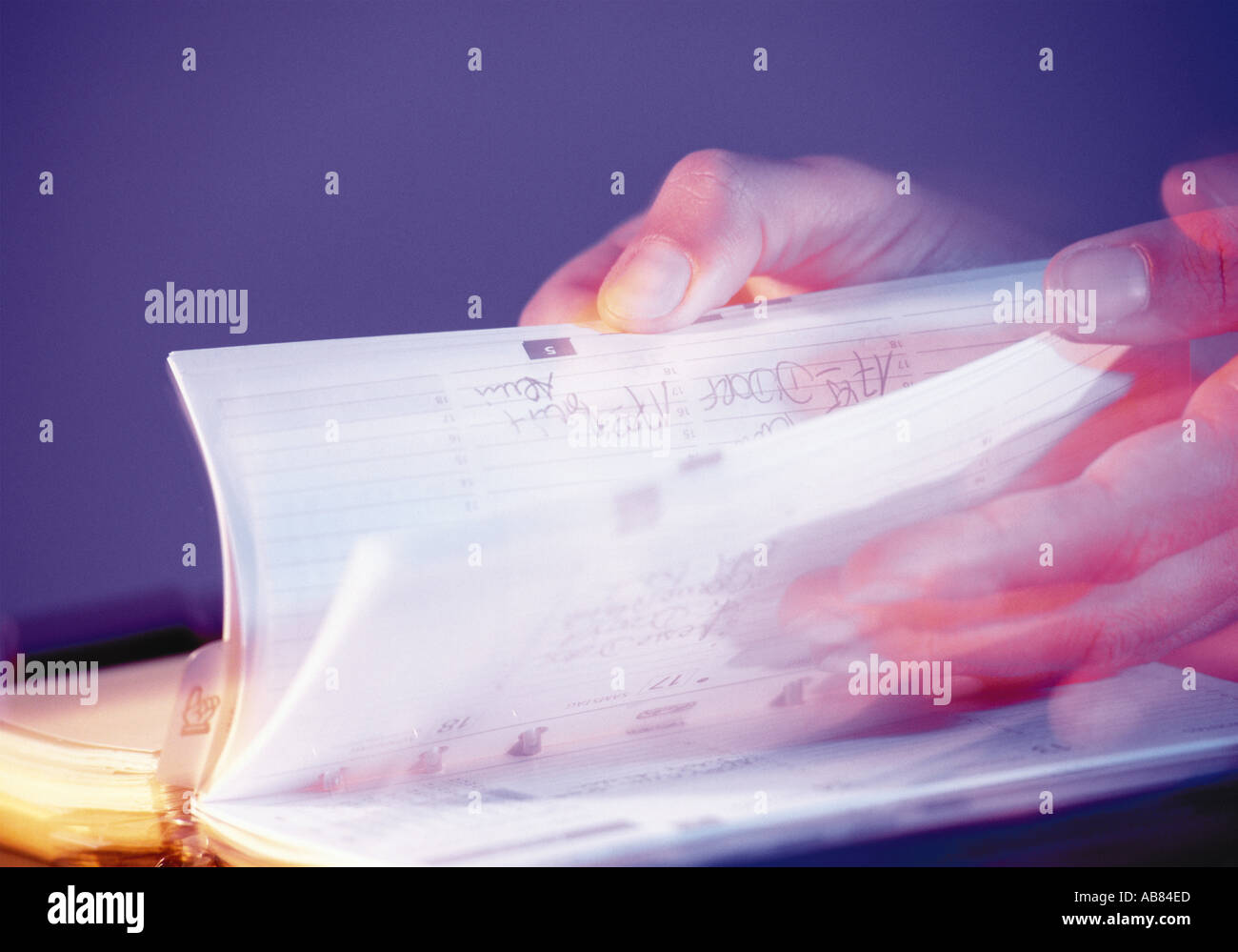 Checking the diary Stock Photo - Alamy