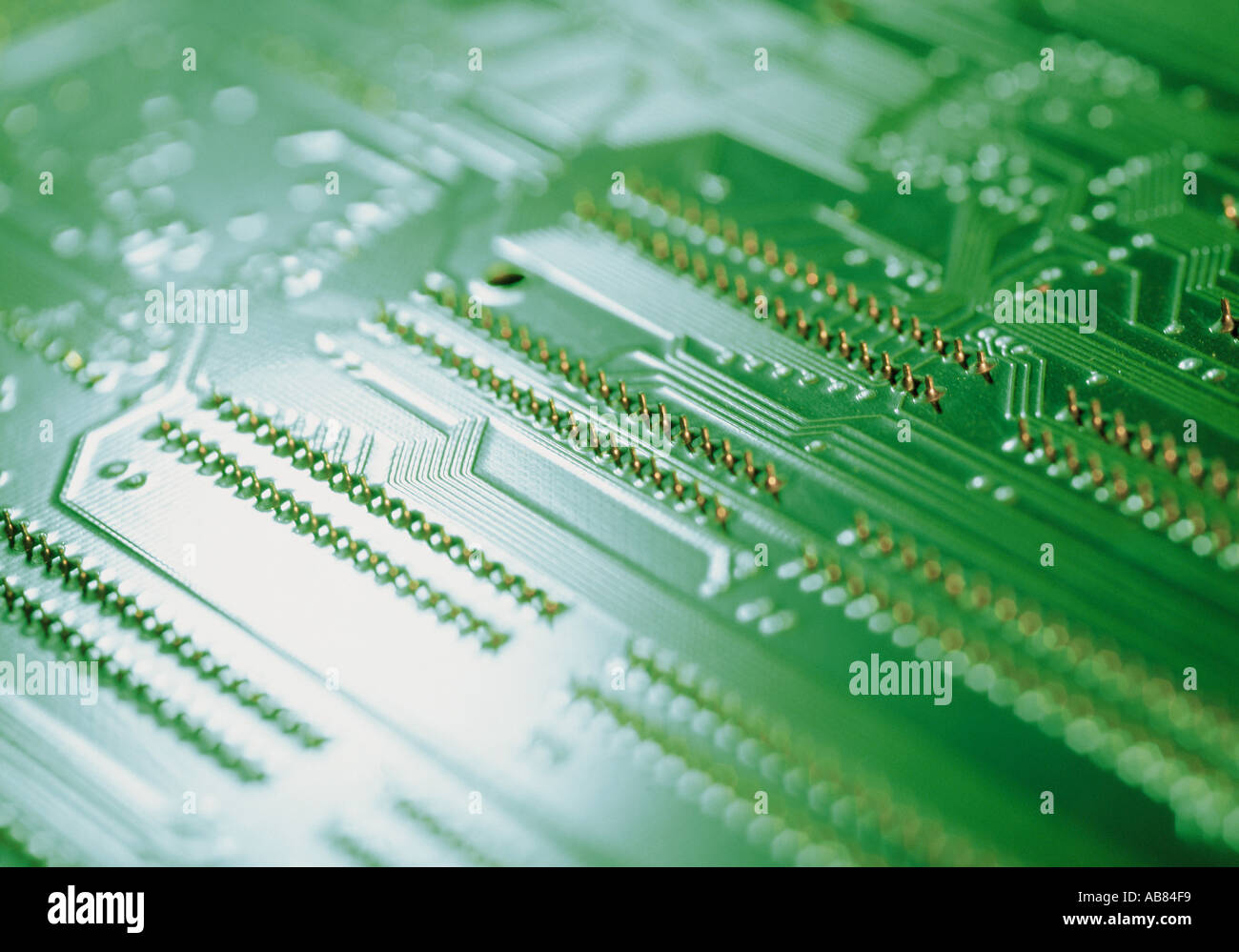 Green circuit board Stock Photo - Alamy