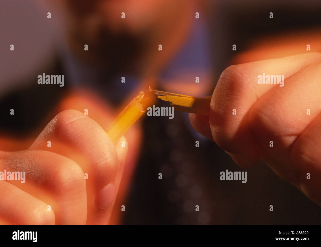 Businessman breaking pencil hi-res stock photography and images - Alamy