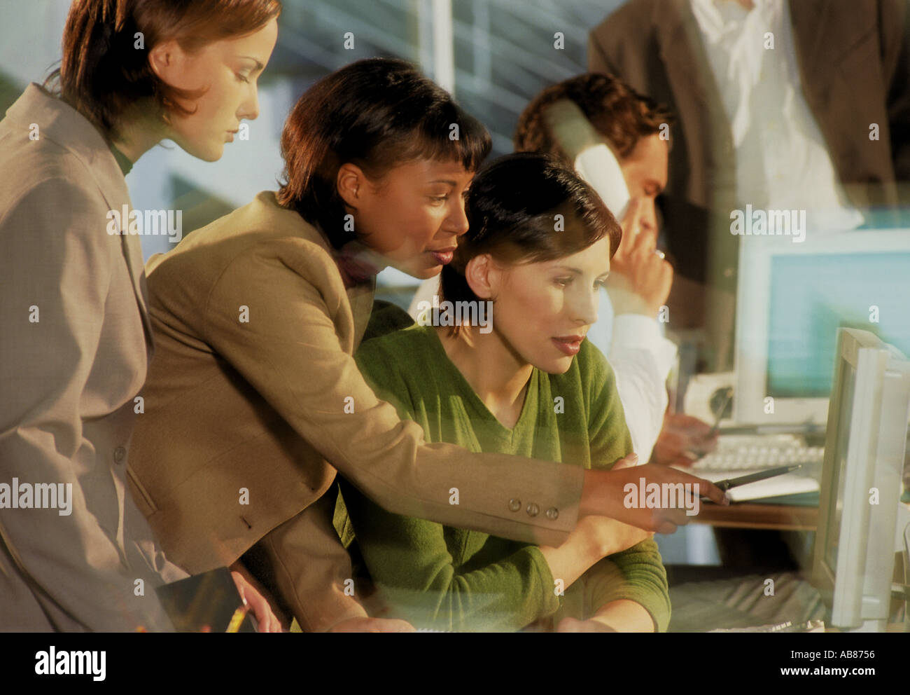 Workplace scene showing computer hi-res stock photography and images ...