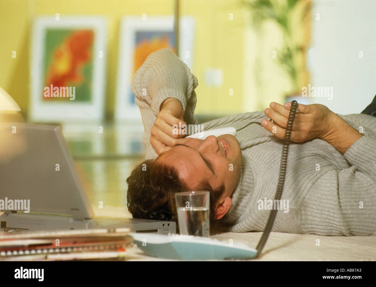 Man on phone Stock Photo - Alamy