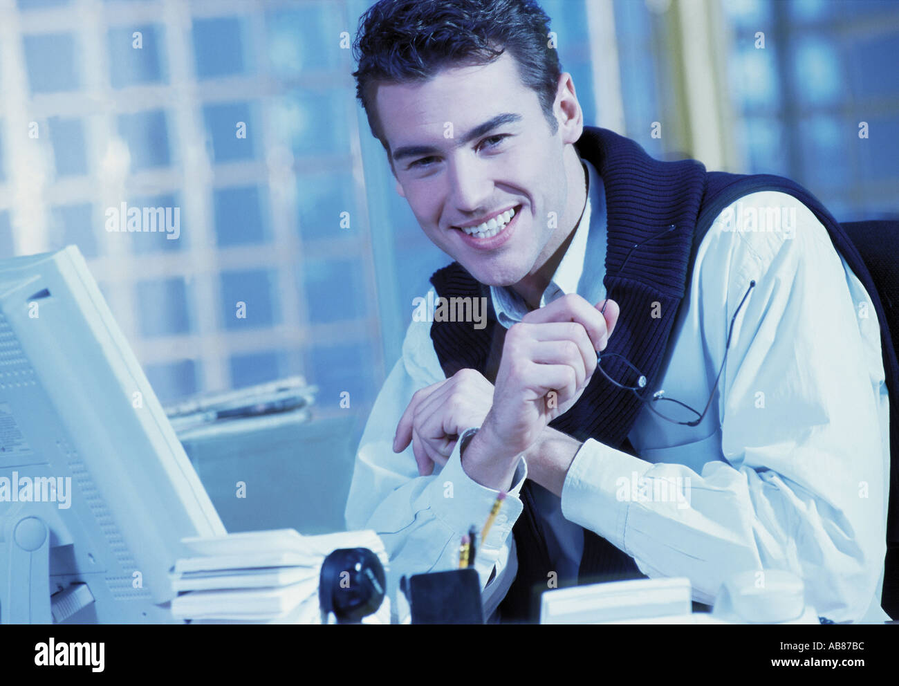 Man in office Stock Photo - Alamy