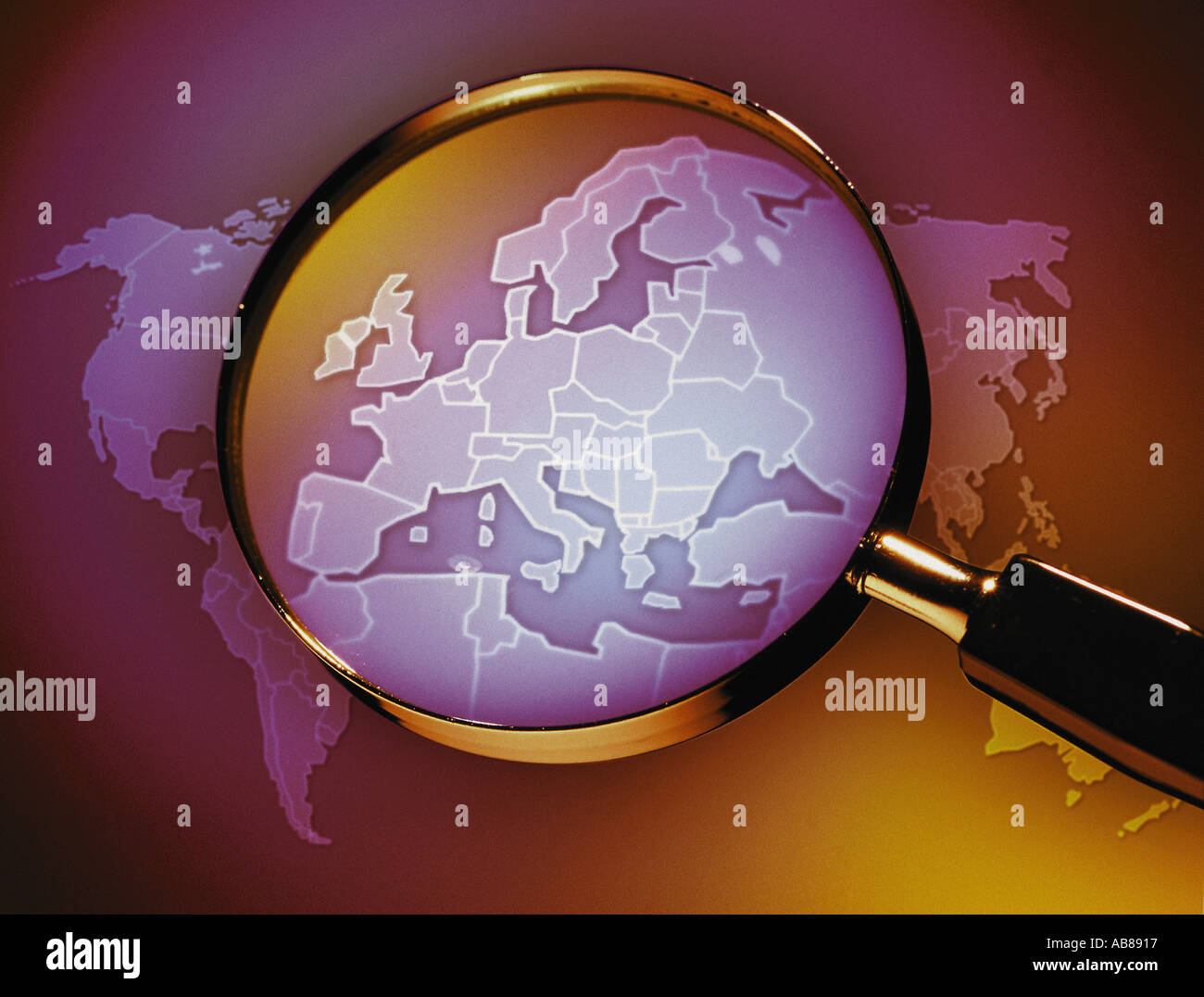 On map of europe illustration hi-res stock photography and images - Alamy