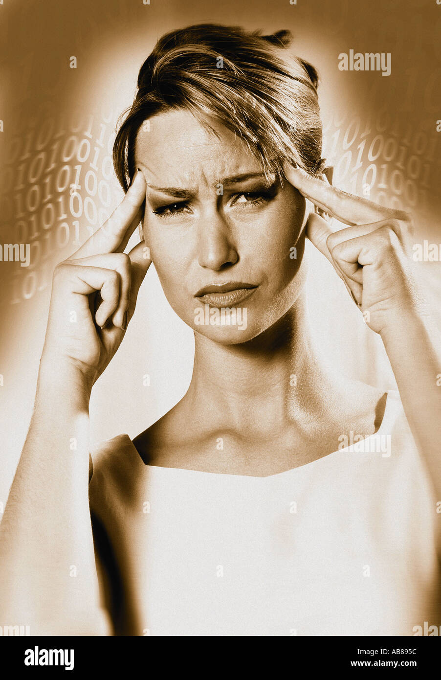 Woman stressed eye contact hi-res stock photography and images - Alamy
